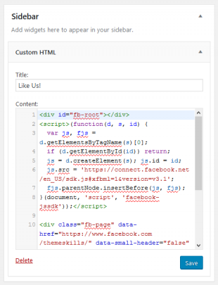 How to Add a Facebook Like Box Widget in WordPress - ThemeSkills
