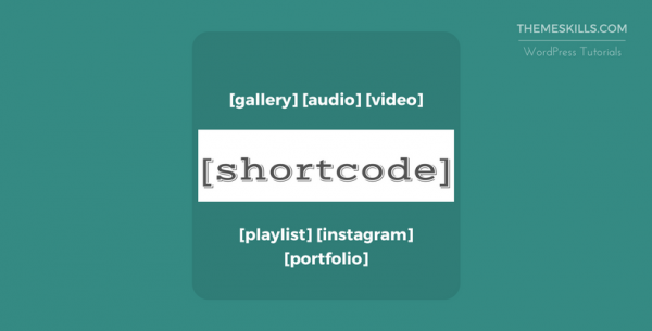 How to Add Shortcodes in a WordPress Post or Page - ThemeSkills