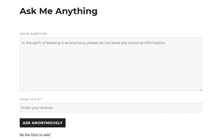 How to Add an Ask Me Anything Anonymously Form in WordPress - ThemeSkills