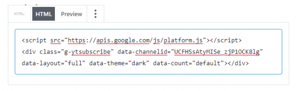 How to Add a YouTube Subscribe Button in WordPress - ThemeSkills