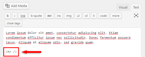 How To Add A Horizontal Line Separator In WordPress ThemeSkills
